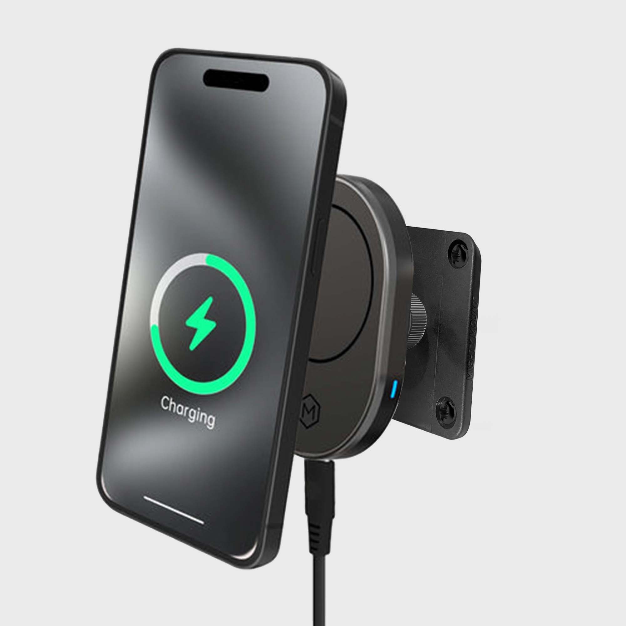 MagSafe Wireless Car Charger Mount with Drill Base AMPS Mounting Plate ...