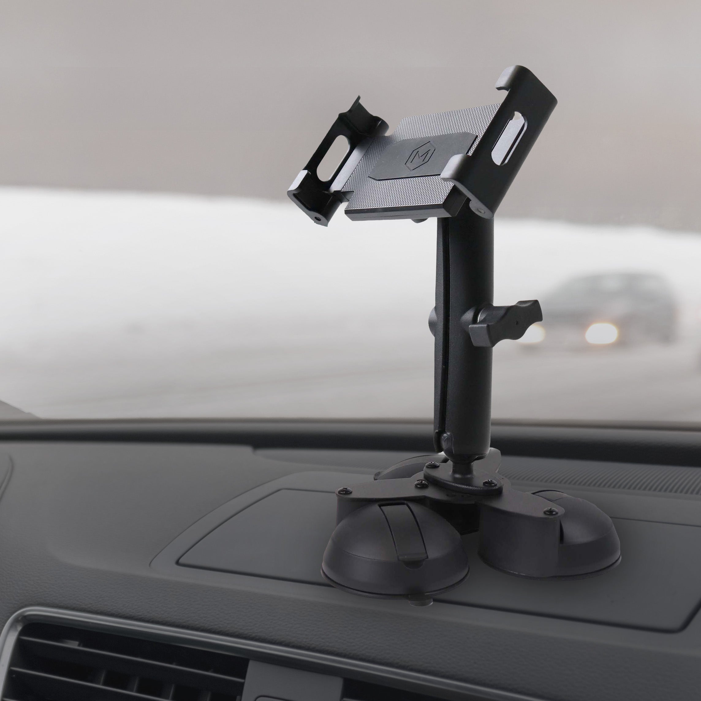 Heavy Duty Triple Suction Tablet Mount – Industrial 6.25”–13” Holder 3 ...