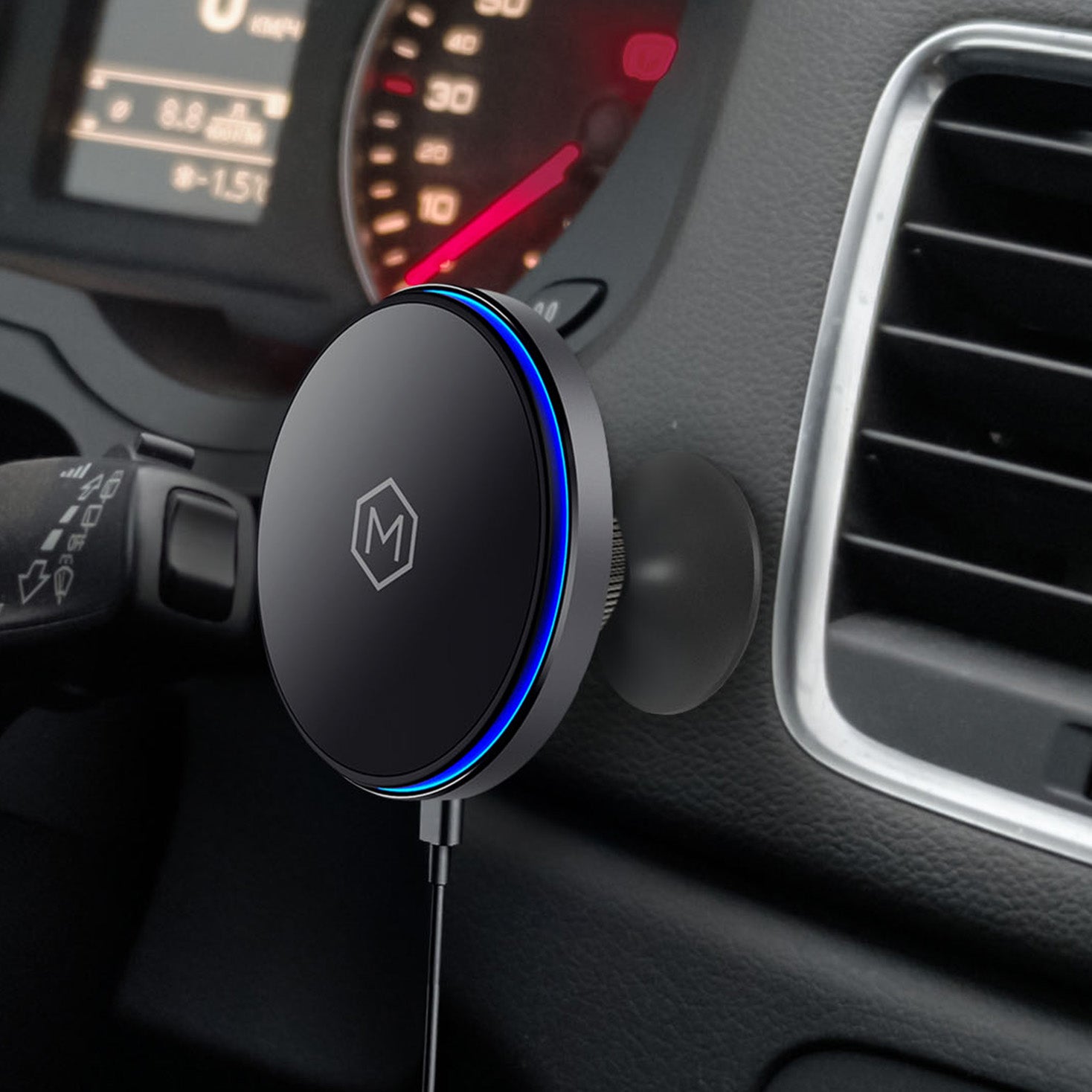 MagSwitch Qi2 Wireless Charger Small Dash Phone Mount for iPhone and A ...