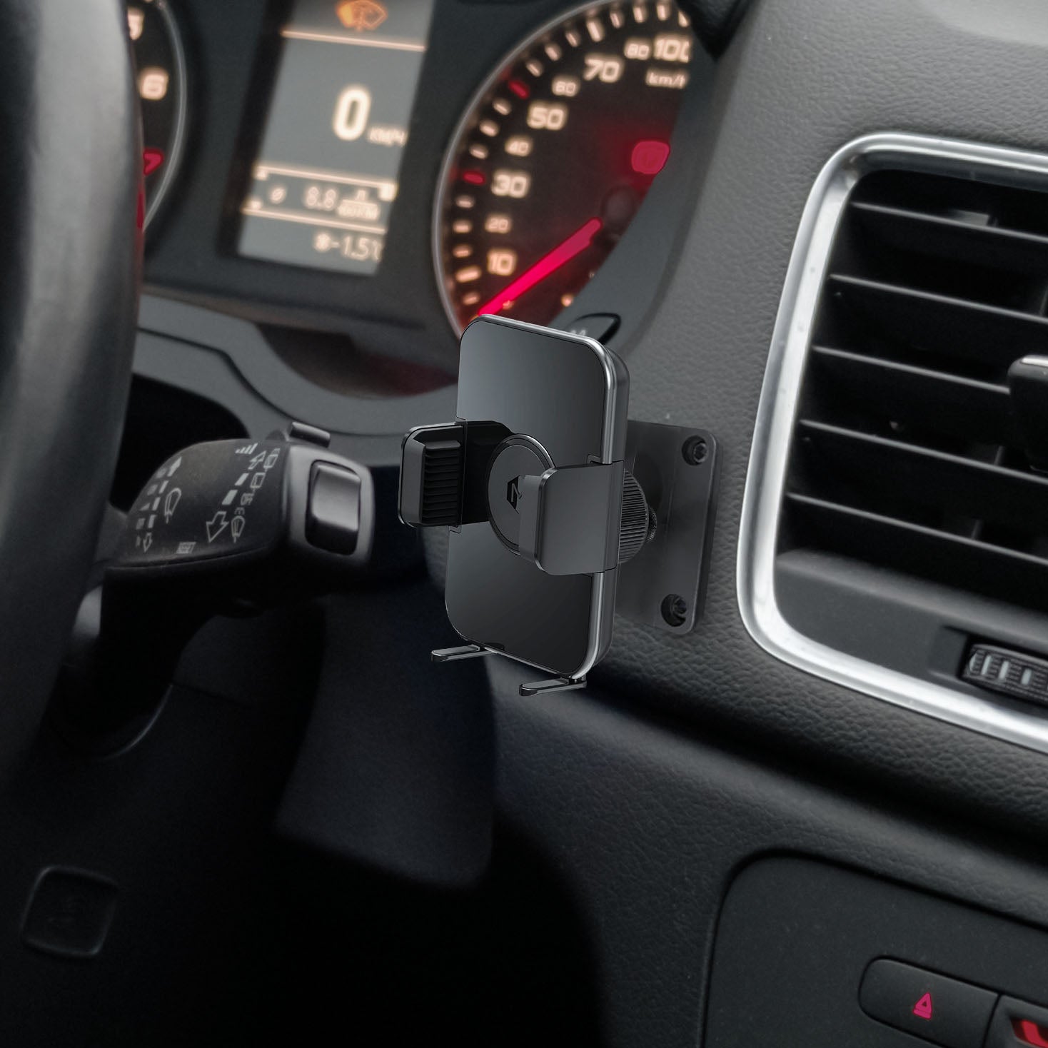 One-Touch Cradle Phone Mount with Drill Base AMPS Plate for iPhone & A ...