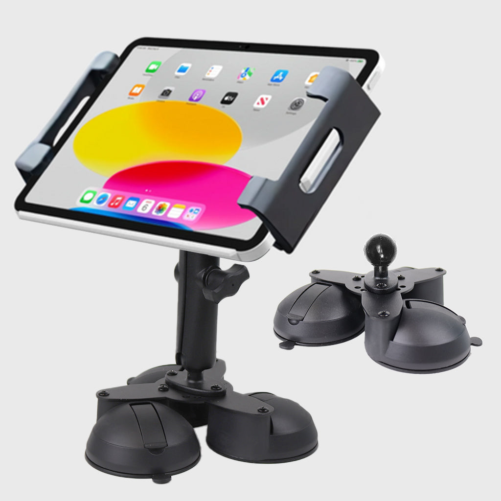 Heavy Duty Triple Suction iPad and Tablet Mount – Mighty Mount